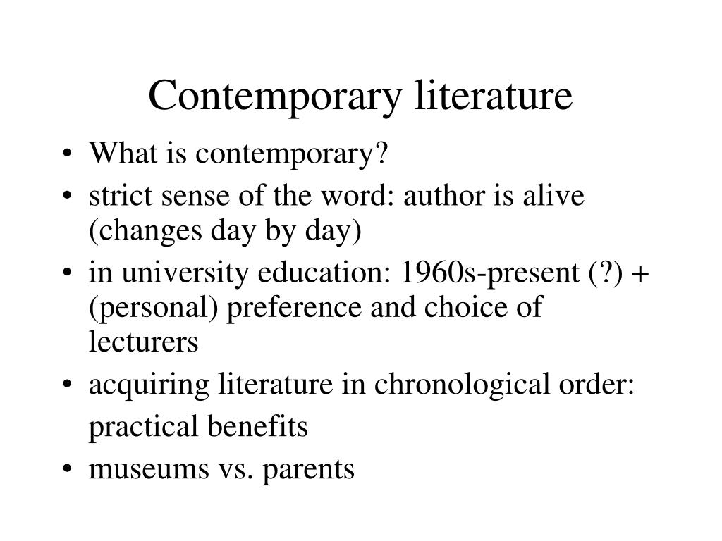 PPT - CONTEMPORARY LITERATURE IN ENGLISH PowerPoint Presentation, free ...