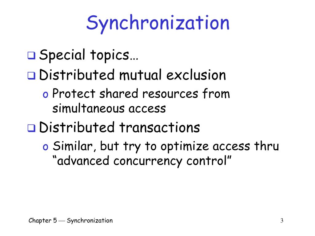 Ppt Synchronization Powerpoint Presentation Free Download Id 5865434