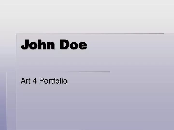 PPT - John Doe PowerPoint Presentation, free download - ID:5867010