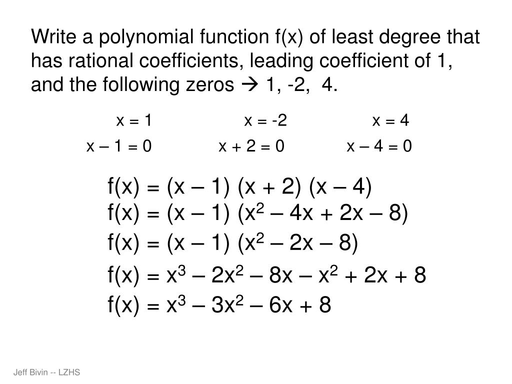 Ppt Finding Zeros Of Polynomials Powerpoint Presentation Free