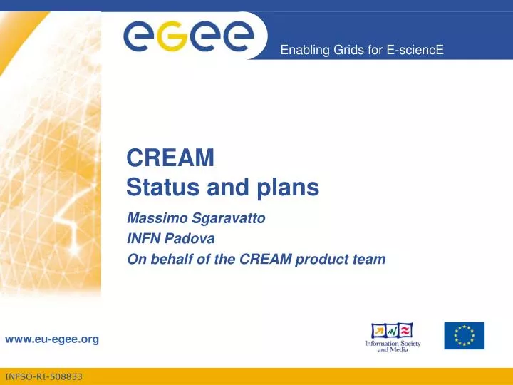 PPT - CREAM Status and plans PowerPoint Presentation, free download ...