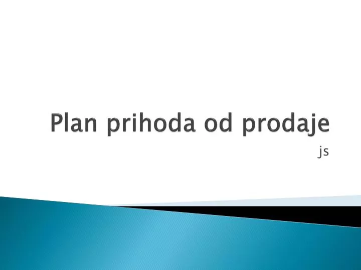 PPT - Plan prihoda od prodaje PowerPoint Presentation, free download ...