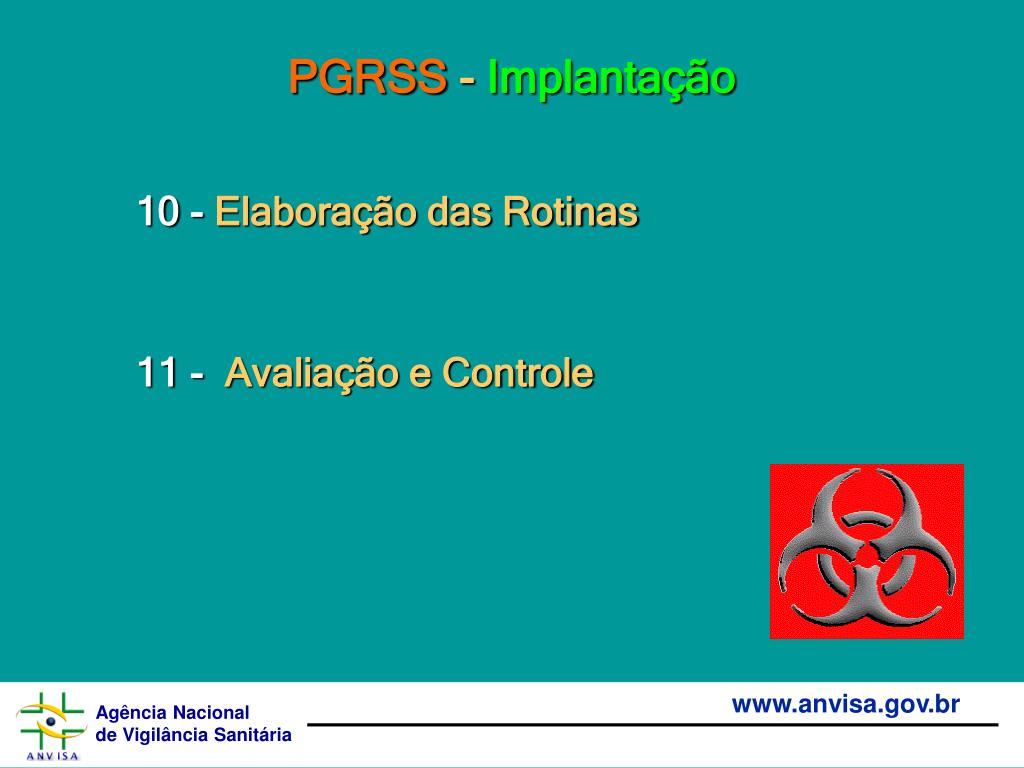 PPT - Plano de Gerenciamento de Resíduos de Serviços de Saúde (PGRSS ...