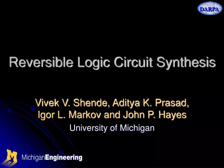 Ppt Reversible Logic Circuit Synthesis Powerpoint Presentation Free Download Id 5869043