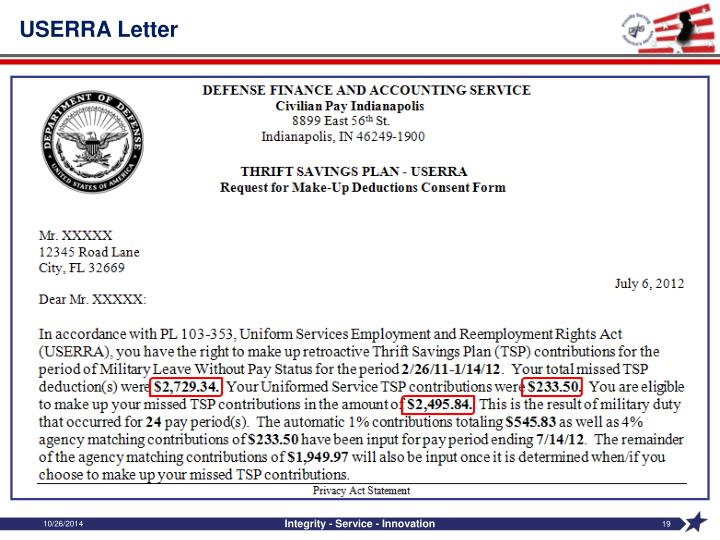 PPT - USERRA Military Service Deposits & Applications PowerPoint ...