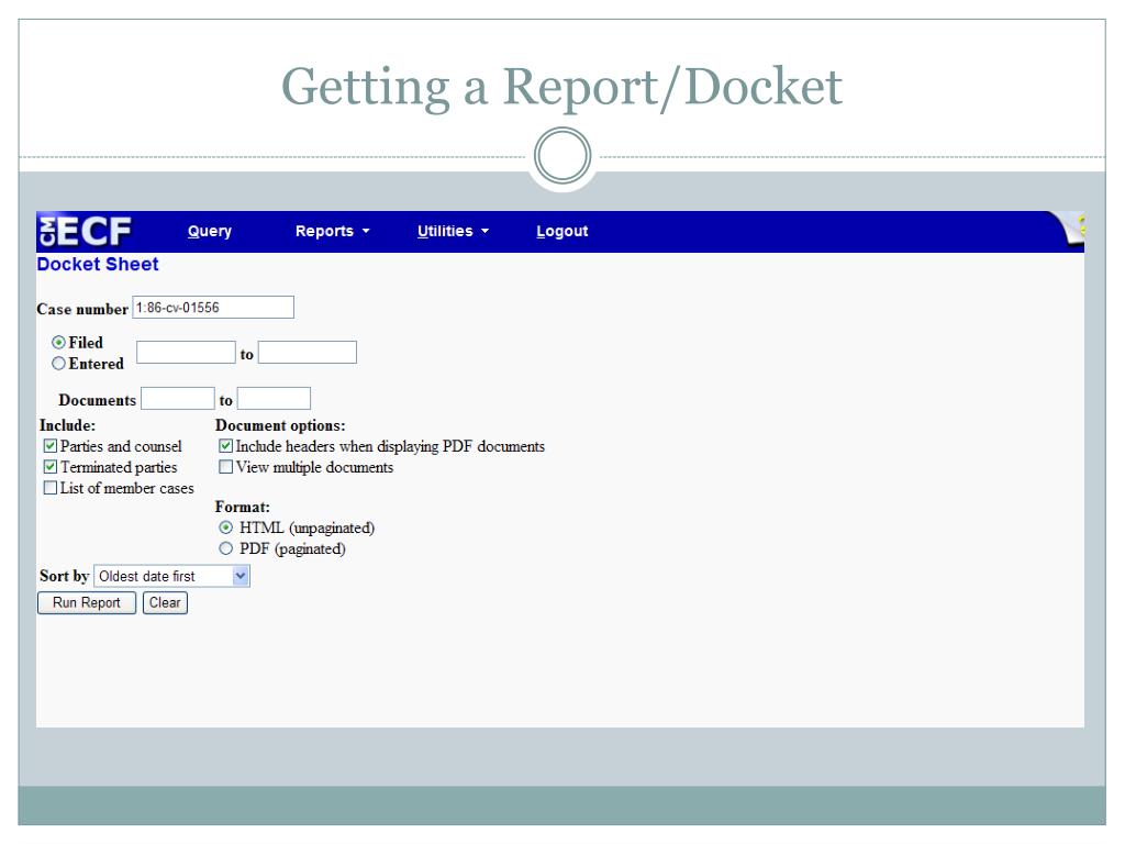 PPT - Pacing Yourself with PACER: Federal court filings at your ...