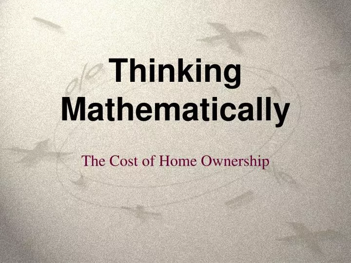PPT - Thinking Mathematically PowerPoint Presentation, free download ...
