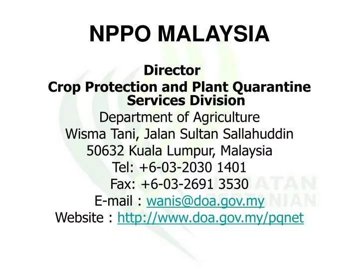 PPT - NPPO MALAYSIA PowerPoint Presentation, free download - ID:5870221