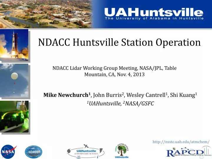PPT - NDACC Huntsville Station Operation PowerPoint Presentation, free ...
