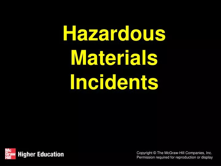 PPT - Hazardous Materials Incidents PowerPoint Presentation, free ...