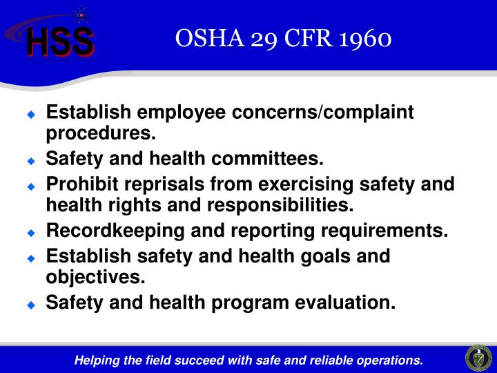 PPT - Office of Health, Safety and Security PowerPoint Presentation ...