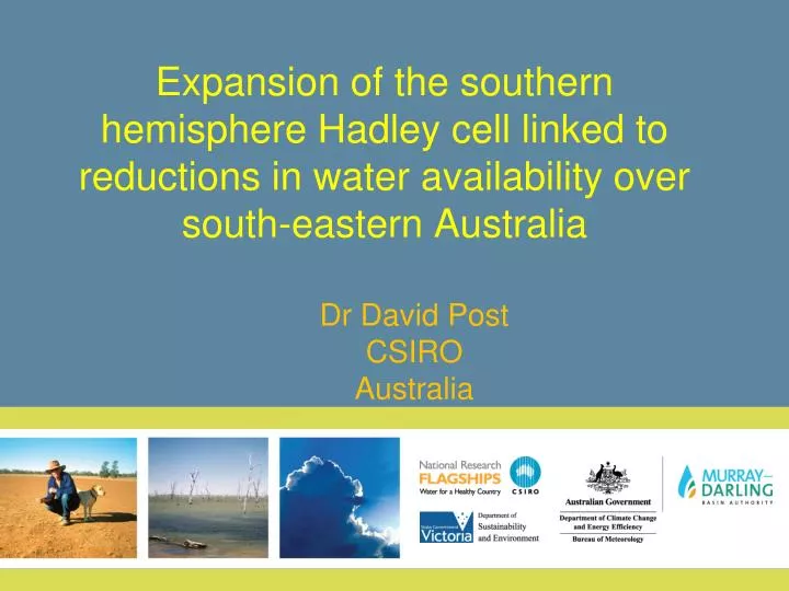 PPT - Dr David Post CSIRO Australia PowerPoint Presentation, free ...