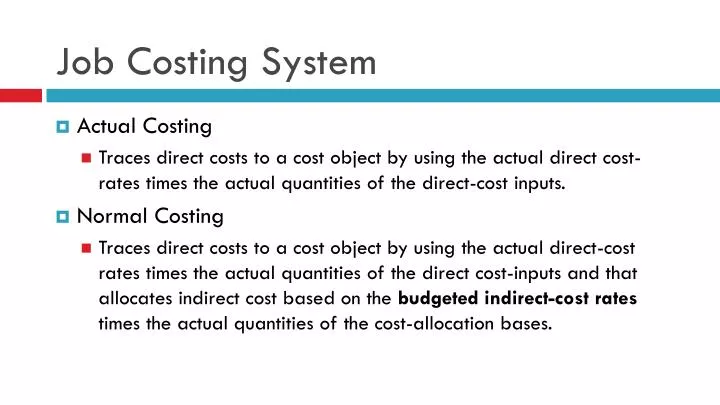 PPT - Job Costing System PowerPoint Presentation, free download - ID ...