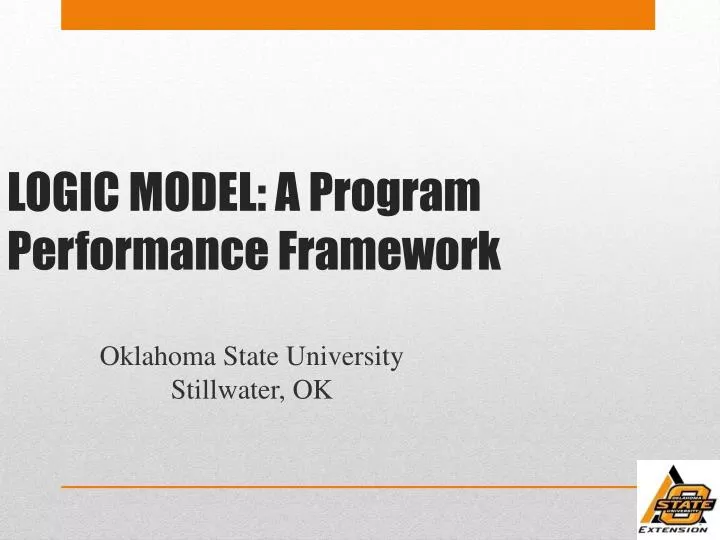 Ppt Logic Model A Program Performance Framework Powerpoint