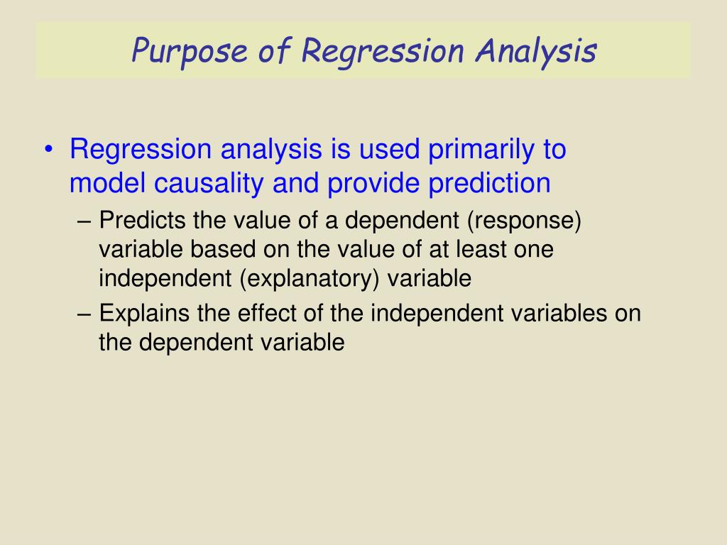 PPT Purpose Of Regression Analysis PowerPoint Presentation Free 
