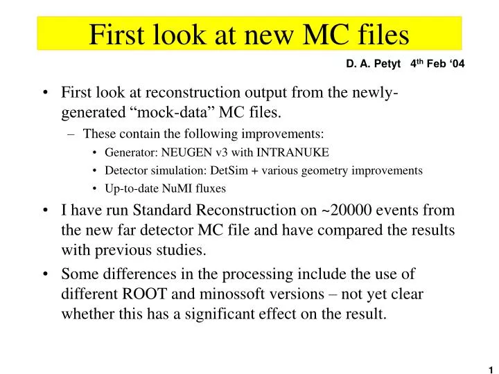 PPT - First look at new MC files PowerPoint Presentation, free download ...