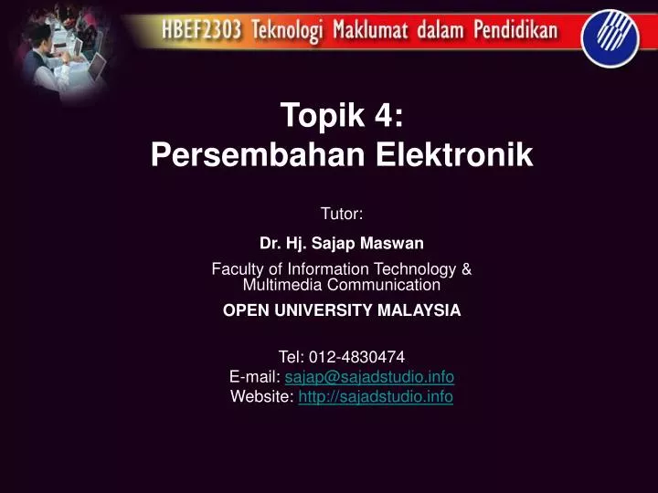 PPT - Topik 4: Persembahan Elektronik PowerPoint Presentation, free download - ID:5874049