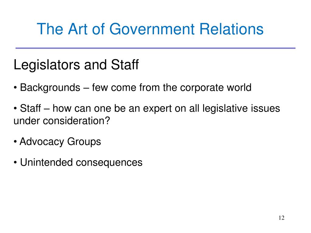 PPT - The Art of Government Relations PowerPoint Presentation, free ...