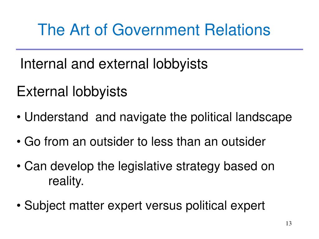 PPT - The Art of Government Relations PowerPoint Presentation, free ...