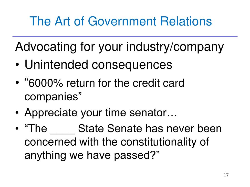 PPT - The Art of Government Relations PowerPoint Presentation, free ...
