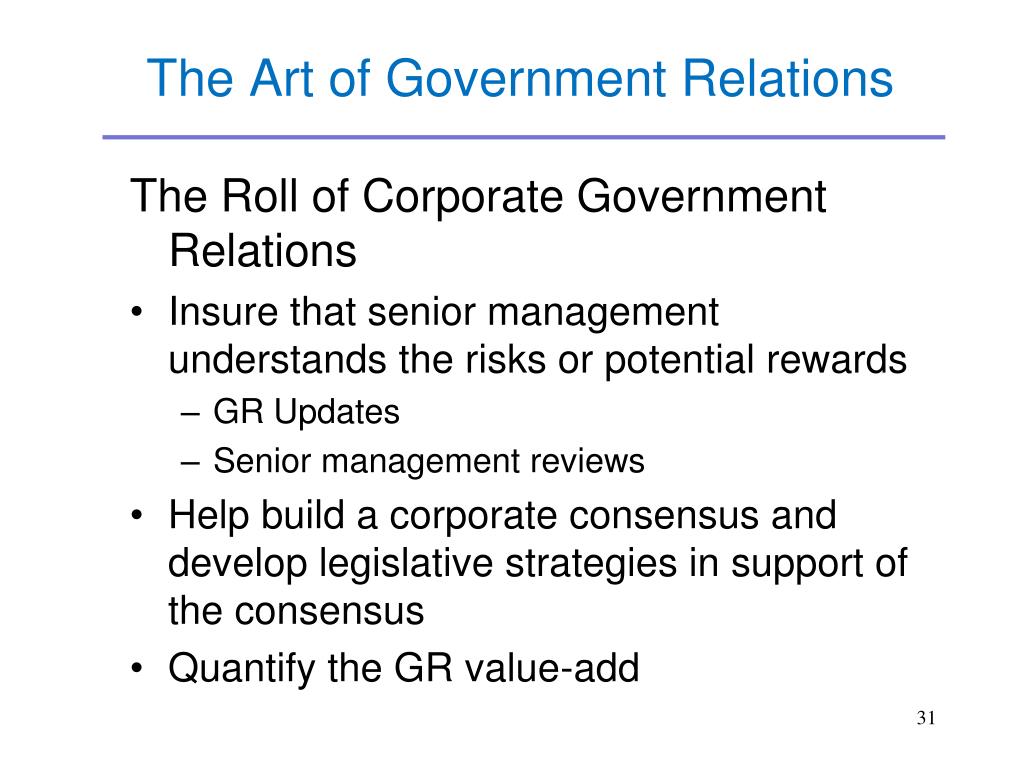 PPT - The Art of Government Relations PowerPoint Presentation, free ...