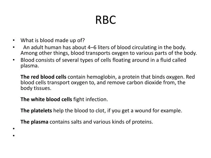 PPT - RBC PowerPoint Presentation, free download - ID:5876063