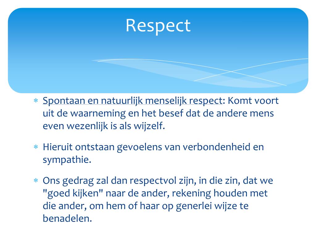 PPT - Respectvolle bejegening PowerPoint Presentation, free download ...