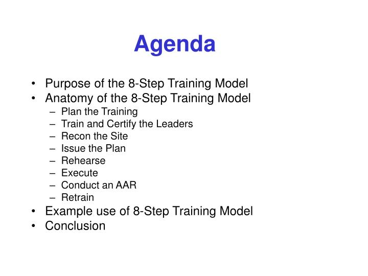 PPT - 8-Step Training Model - Managing A Precious Resource PowerPoint ...