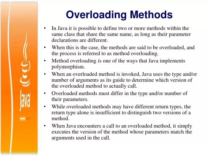 Ppt Overloading Methods Powerpoint Presentation Free Download Id 6500
