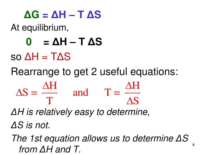 PPT - Thermodynamics Part II: Gibbs Free Energy & Equilibrium ...