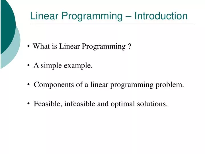 PPT - Linear Programming – Introduction PowerPoint Presentation, free ... PPT - Linear Programming – Introduction PowerPoint Presentation, free ...