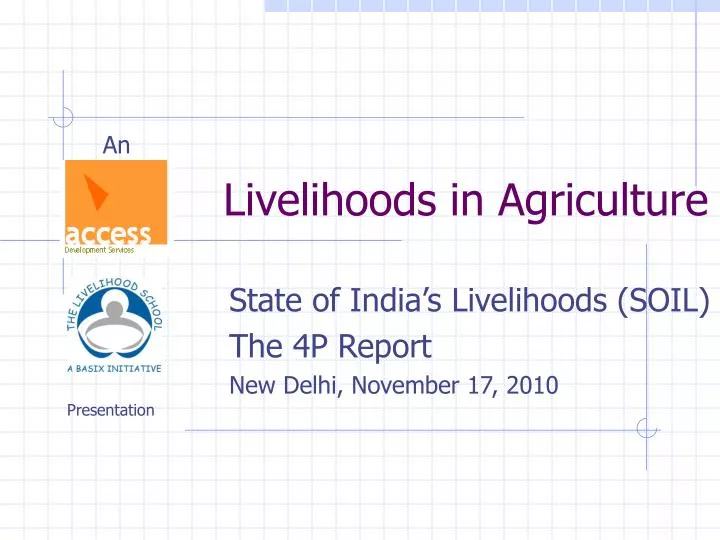 PPT - Livelihoods in Agriculture PowerPoint Presentation, free download ...