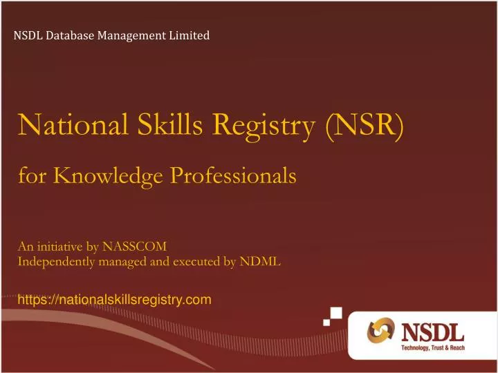 PPT - National Skills Registry (NSR) for Knowledge Professionals ...