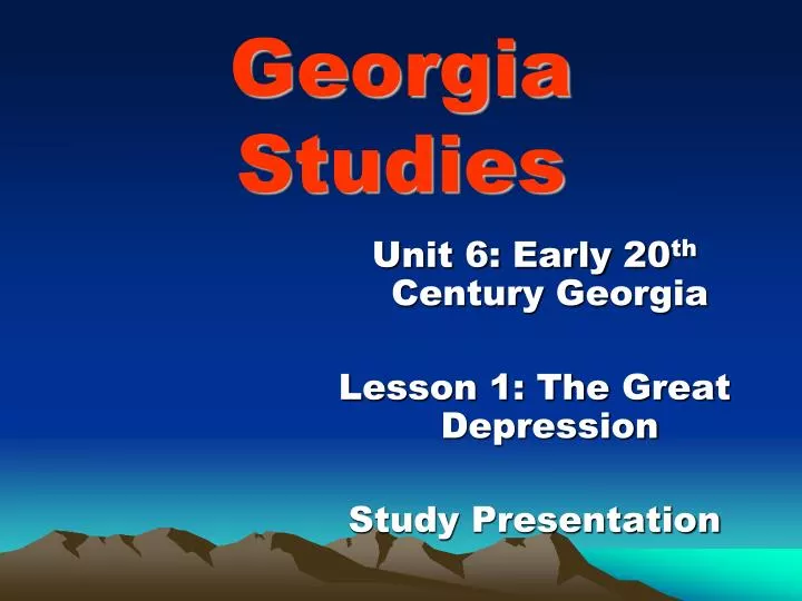 PPT - Georgia Studies PowerPoint Presentation, free download - ID:5878383