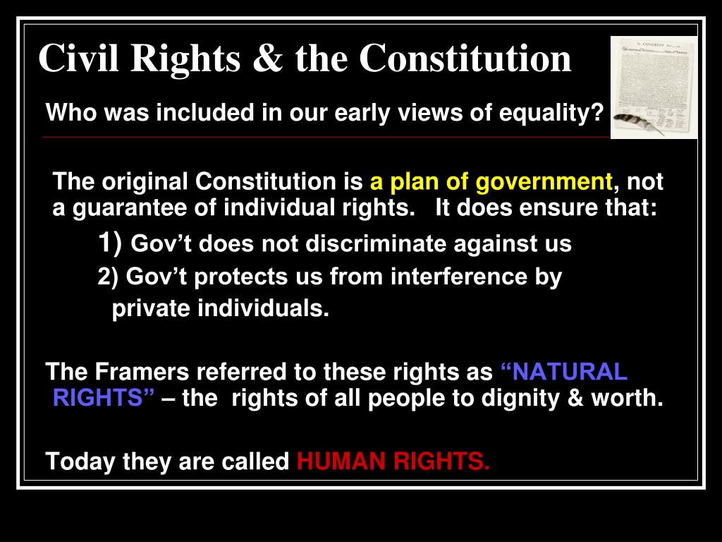 PPT - Civil Rights & the Constitution PowerPoint Presentation, free ...