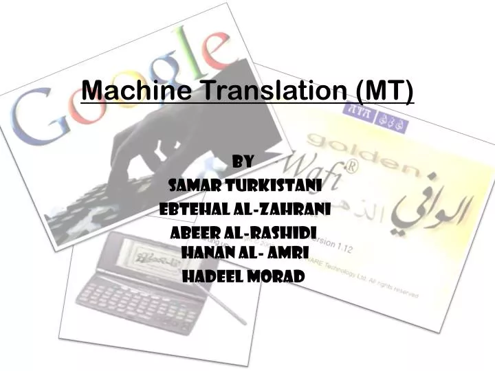 PPT - Machine Translation (MT) PowerPoint Presentation, free download ...