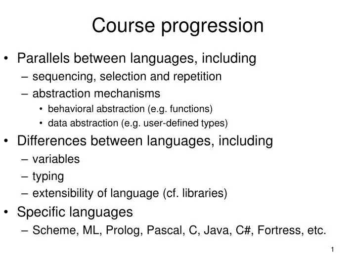 PPT - Course progression PowerPoint Presentation, free download - ID ...