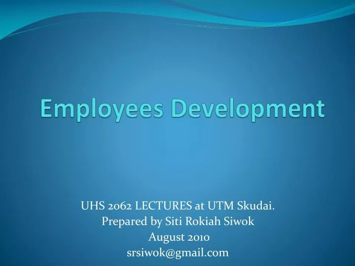 PPT - Employees Development PowerPoint Presentation, free download - ID ...