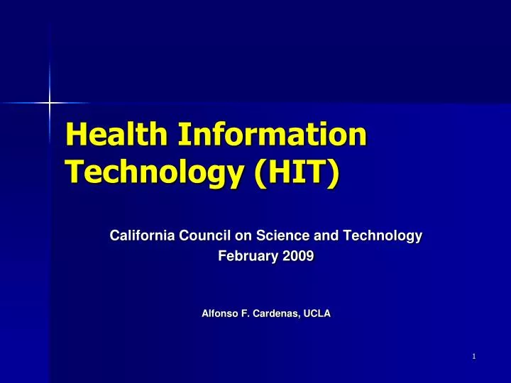 PPT - Health Information Technology (HIT) PowerPoint Presentation, free ...