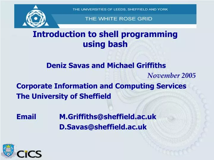Ppt Introduction To Shell Programming Using Bash Powerpoint Presentation Id5880446