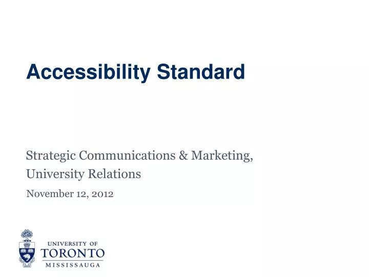 PPT - Accessibility Standard PowerPoint Presentation, free download ...