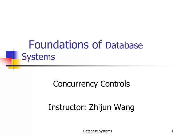 PPT - Foundations of Database Systems PowerPoint Presentation, free ...