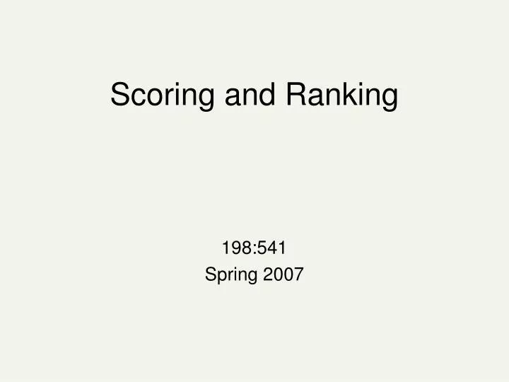 PPT - Scoring and Ranking PowerPoint Presentation, free download - ID ...