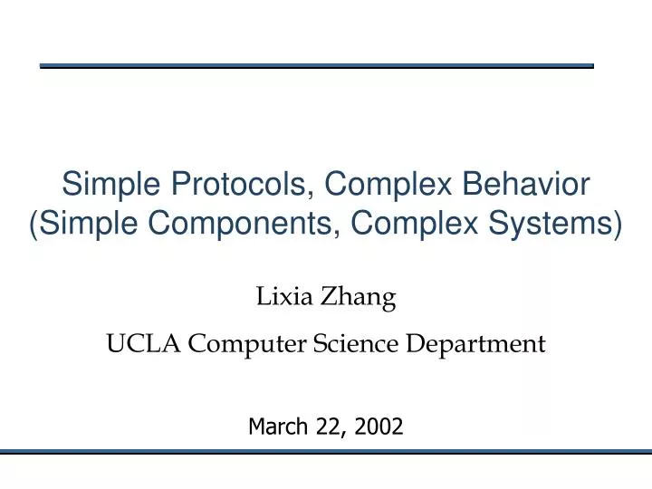 PPT - Lixia Zhang UCLA Computer Science Department PowerPoint ...