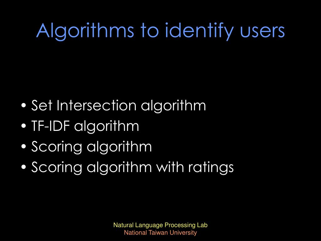 PPT - You are what you say: Privacy risks of public mentions PowerPoint ...