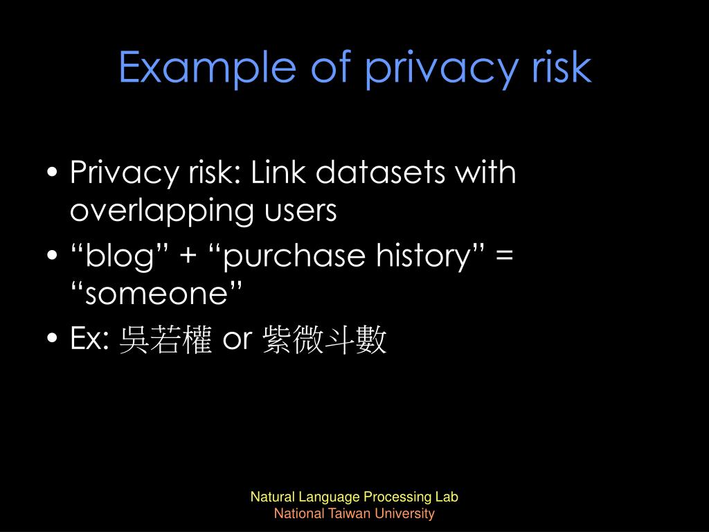 PPT - You are what you say: Privacy risks of public mentions PowerPoint ...