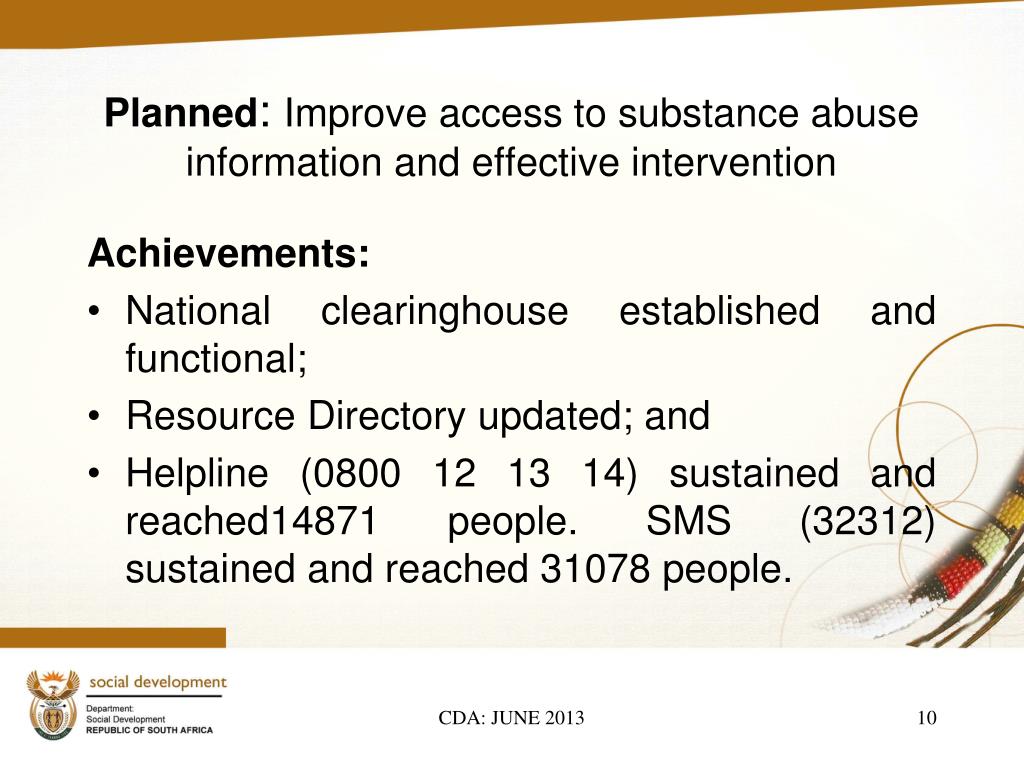 PPT - CENTRAL DRUG AUTHORITY 2011/12 ANNUAL REPORT SOCIAL DEVELOPMENT ...