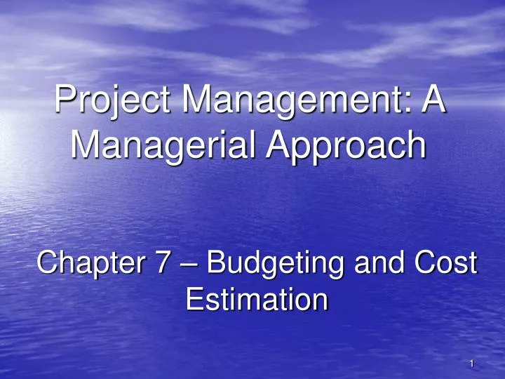 PPT - Project Management: A Managerial Approach PowerPoint Presentation ...