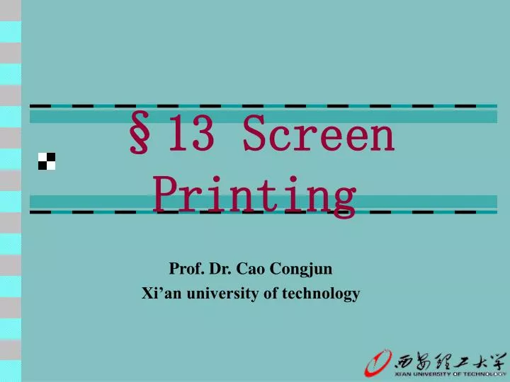 PPT - §13 Screen Printing PowerPoint Presentation, free download - ID ...
