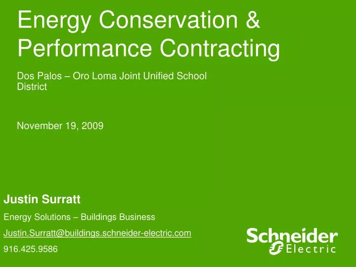 PPT - Energy Conservation & Performance Contracting PowerPoint ...